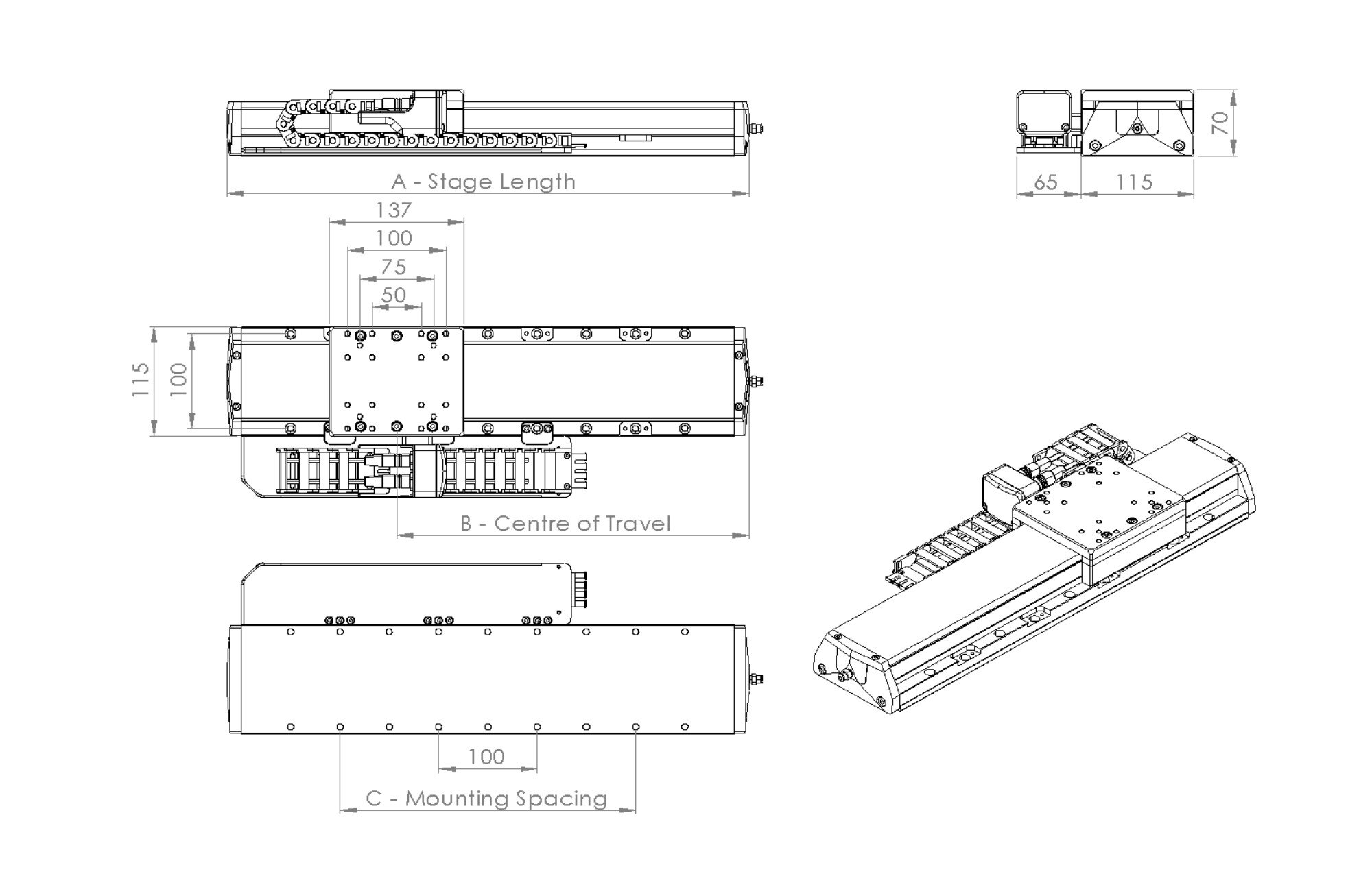 LINEAR STAGE | IRONLESS | S115-IL